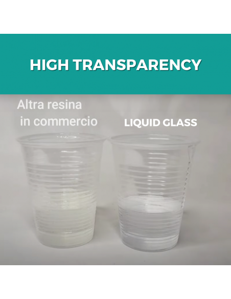 Resina liquida trasparente effetto vetro (1:1)