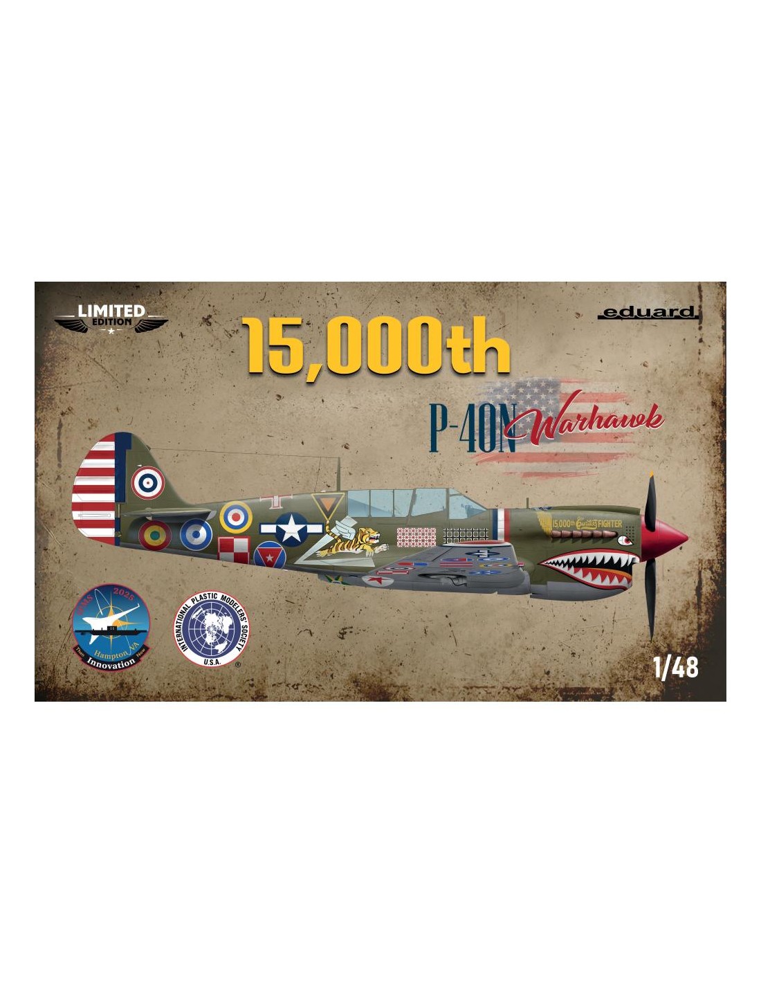 5,000th - Limited edition kit of US WWII fighter P-40N Warhawk 1/48