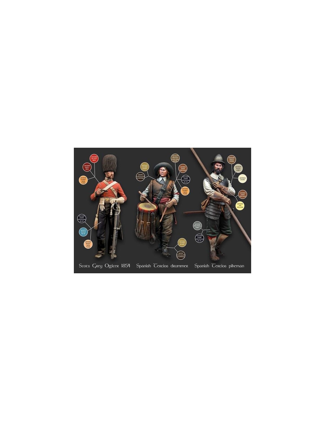 SET di 18 colori acrilici HYSTORICAL FIGURES S. XVI-XVIII BY PEPE ...
